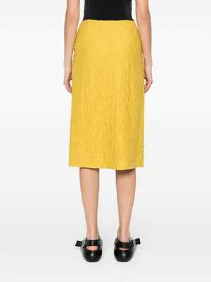 JIL SANDER Cloqué Midi Skirt