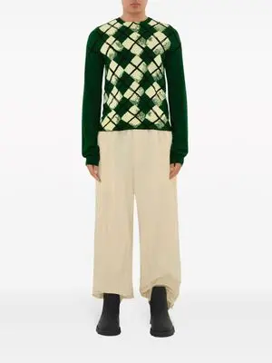 Burberry Crinkled Wide-leg Track Pants