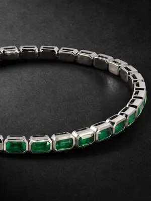 Shay White Gold Emerald Bracelet