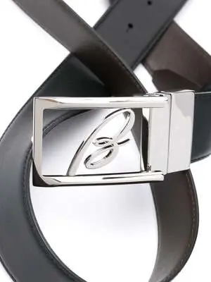 Brioni Logo-buckle Reversible Belt