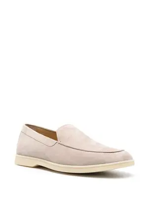 HENDERSON BARACCO Logo-embroidered Suede Loafers - Neutrals