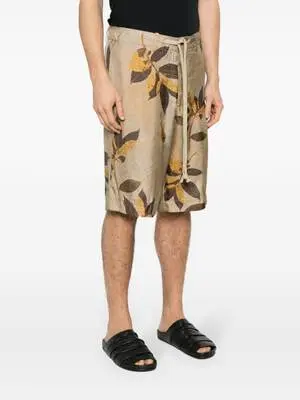 UMA WANG Branches-print Thigh-length Shorts