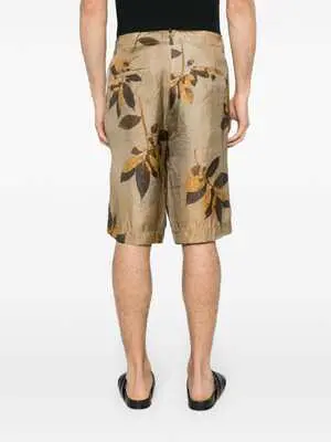 UMA WANG Branches-print Thigh-length Shorts