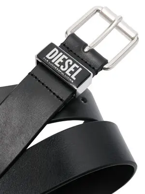 DIESEL® B-glossy Loop 40 Leather Belt