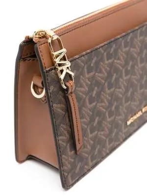 Michael Kors Logo-print Crossbody Bag - Brown