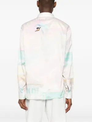 FAMILY FIRST Beach-print Bowling Shirt