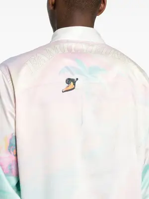 FAMILY FIRST Beach-print Bowling Shirt