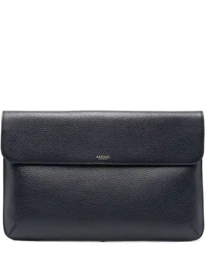 ASPINAL OF LONDON Leather Laptop Bag - Blue