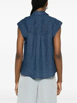 Emporio Armani Pleat-detailing Chambray Shirt