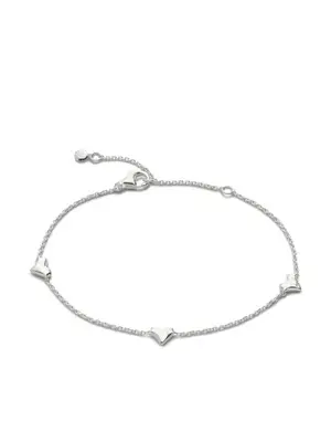 Monica Vinader Monica Vinader Sterling Silver Heart Station Chain Bracelet Silver