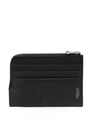 ASPINAL OF LONDON Logo-print Leather Travel Wallet - Black
