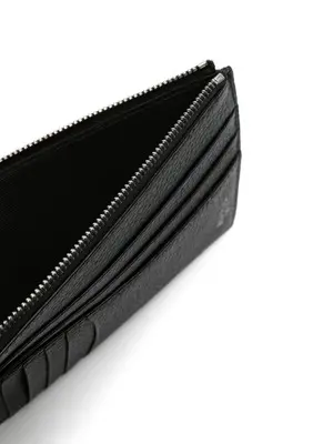 ASPINAL OF LONDON Logo-print Leather Travel Wallet - Black