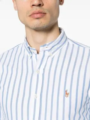Polo Ralph Lauren Polo Pony Striped Cotton Shirt - White