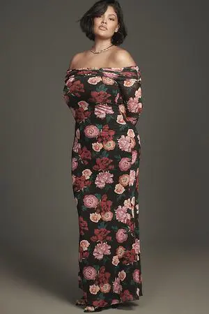 AFRM Long-sleeve Mesh Maxi Dress