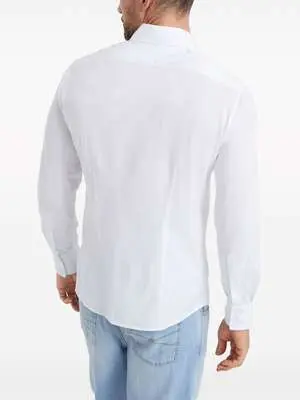 Brunello Cucinelli Spread-collar Cotton Shirt - White