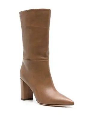 GIANVITO ROSSI Piper 85mm Leather Boots - Brown