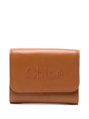 Chloé Small Sense Leather Wallet - Brown