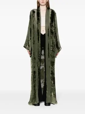 Roberto Cavalli Panelled Velvet Robe Coat