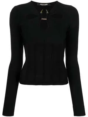 Roberto Cavalli Cut-out Knit Top