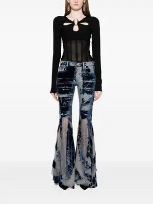 Roberto Cavalli Cut-out Knit Top