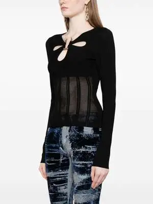 Roberto Cavalli Cut-out Knit Top