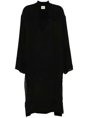 Khaite Brim Crepe Midi Dress