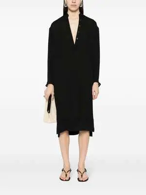 Khaite Brim Crepe Midi Dress