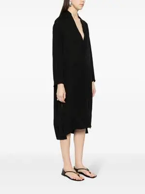 Khaite Brim Crepe Midi Dress