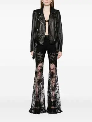 Roberto Cavalli Flared Lace Trousers