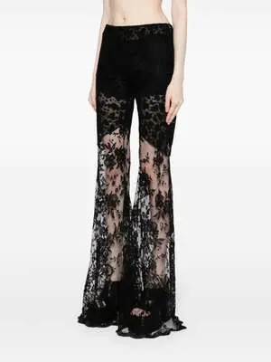 Roberto Cavalli Flared Lace Trousers