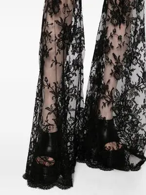 Roberto Cavalli Flared Lace Trousers