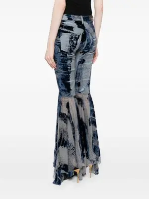 Roberto Cavalli Distressed Flared Trousers