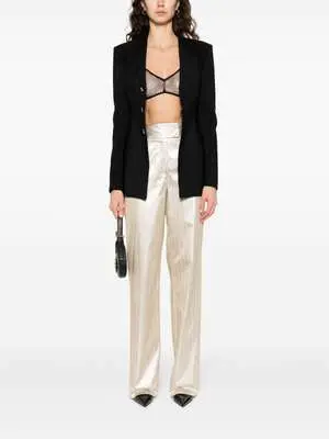 GENNY Pinstripe Wide-leg Trousers