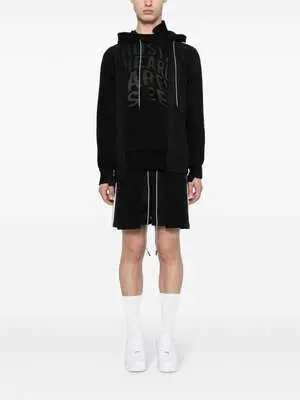 MOSTLY HEARD RARELY SEEN Asymmetric Panelled Hoodie - Black