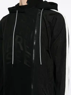 MOSTLY HEARD RARELY SEEN Asymmetric Panelled Hoodie - Black