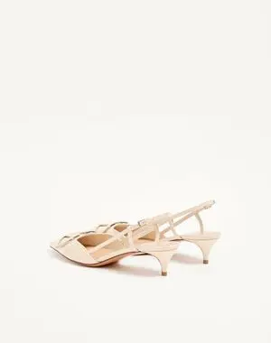 Valentino Garavani Vlogo Slingback Pumps - Light Ivory