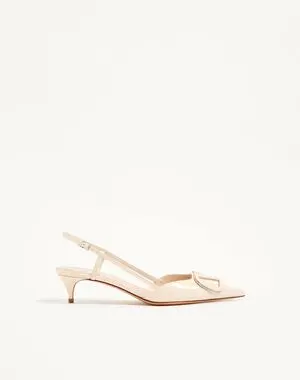 Valentino Garavani Valentino Garavani VLogo Slingback Pumps Light Ivory