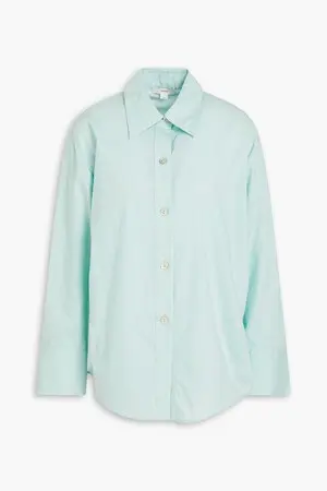 Vince Belted Cotton-blend Poplin Shirt