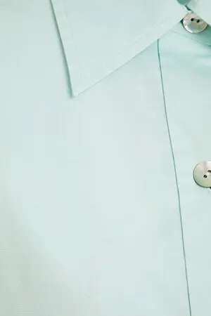 Vince Belted Cotton-blend Poplin Shirt