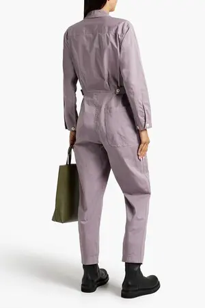 ALEX MILL Standard Cropped Stretch-cotton Jumpsuit