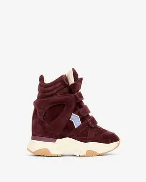 Isabel Marant Étoile Balskee High-Top Wedge Sneakers Plum/lavender