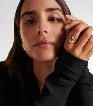 Mateo Water Droplet 14kt Ring With Diamonds