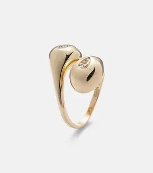 Mateo Water Droplet 14kt Ring With Diamonds