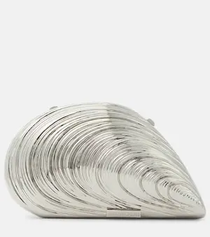 Simkhai Bridget Shell Clutch - Silver
