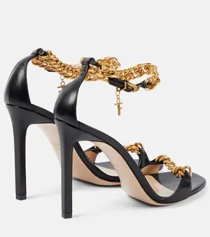 TOM FORD Zenith 105 Chain Detail Leather Sandals