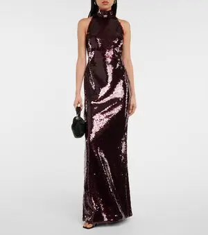 Safiyaa Viba Sequined Gown