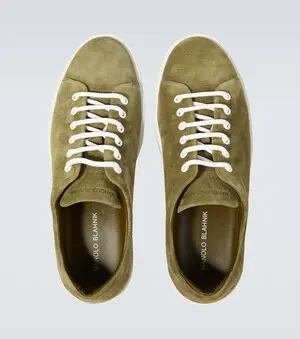 Manolo Blahnik Semanado Lace-up Sneakers - Green