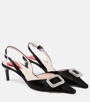ROGER VIVIER Dorsay Embellished Slingback Pumps