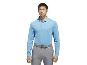 Adidas Core Long Sleeve Polo Men's Clothing Collegiate Navy Blue