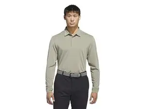 Adidas Core Long Sleeve Polo Men's Clothing Collegiate Navy Green